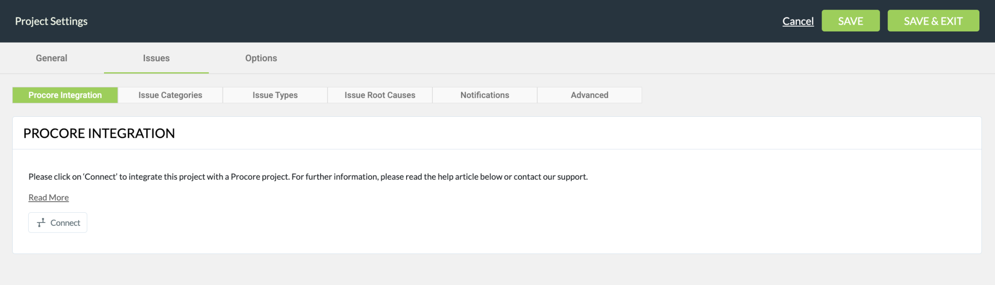 Setting Up Facility Grid Issues Log Synchronization with Procore – Facility Grid Knowledge Base