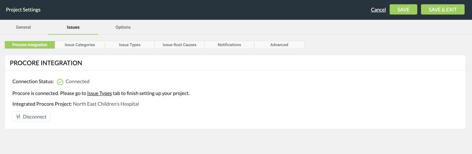 Setting Up Facility Grid Issues Log Synchronization with Procore – Facility Grid Knowledge Base